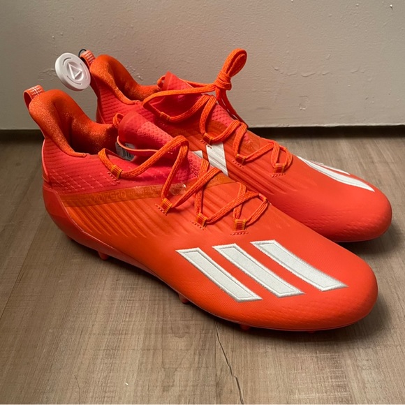 adidas | Shoes | New Adidas Adizero Football Cleats Orange White ...